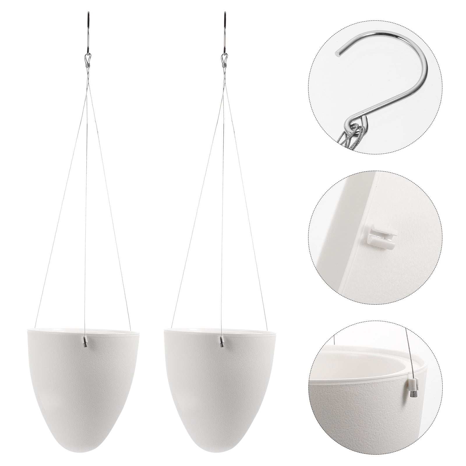 Mobutofu 7.47X7.47in Automatic Water Absorption Flower Pot 2Set Simple ...