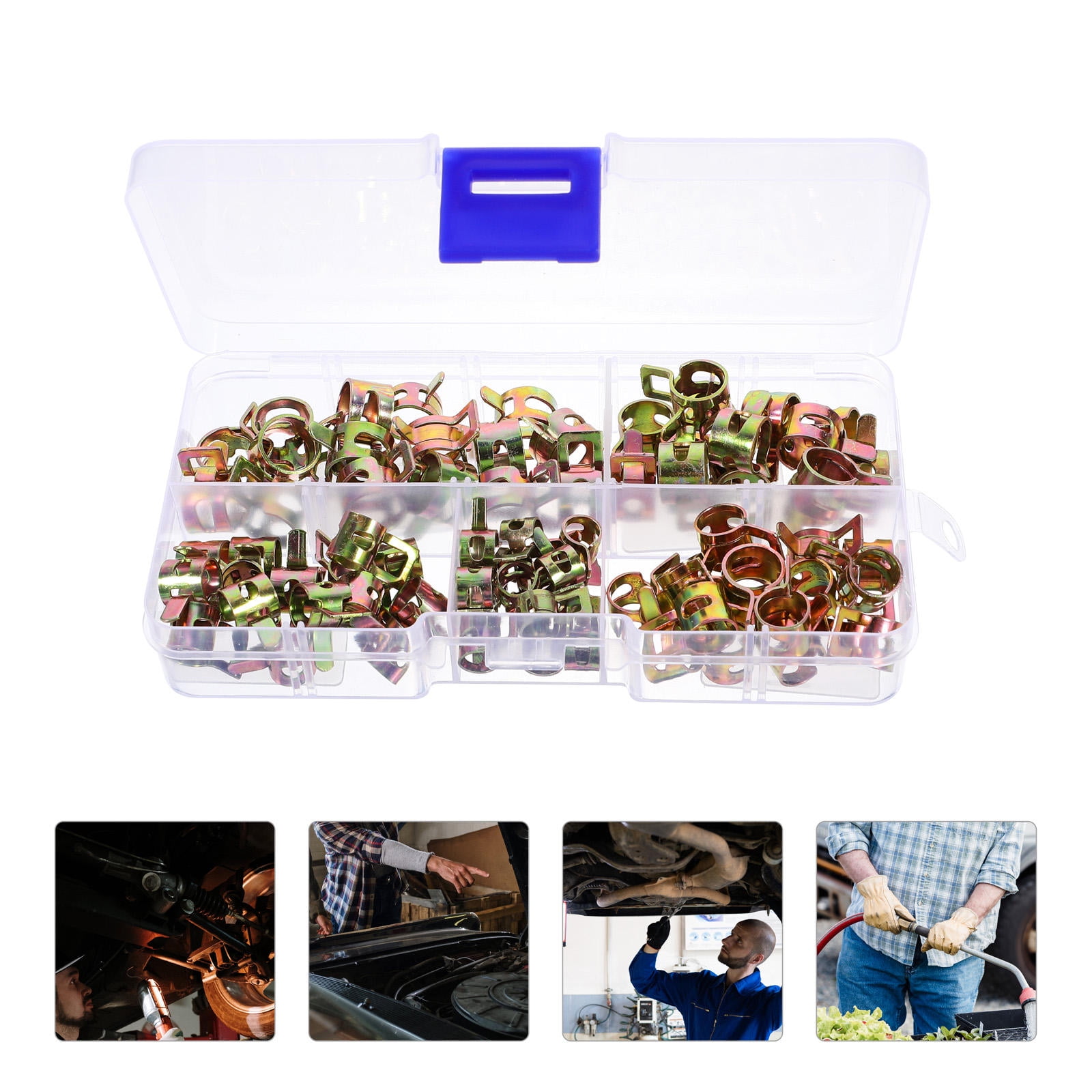 Mobutofu 75Pcs Steel Hose Clamp Fastener for Low Clip Applications ...