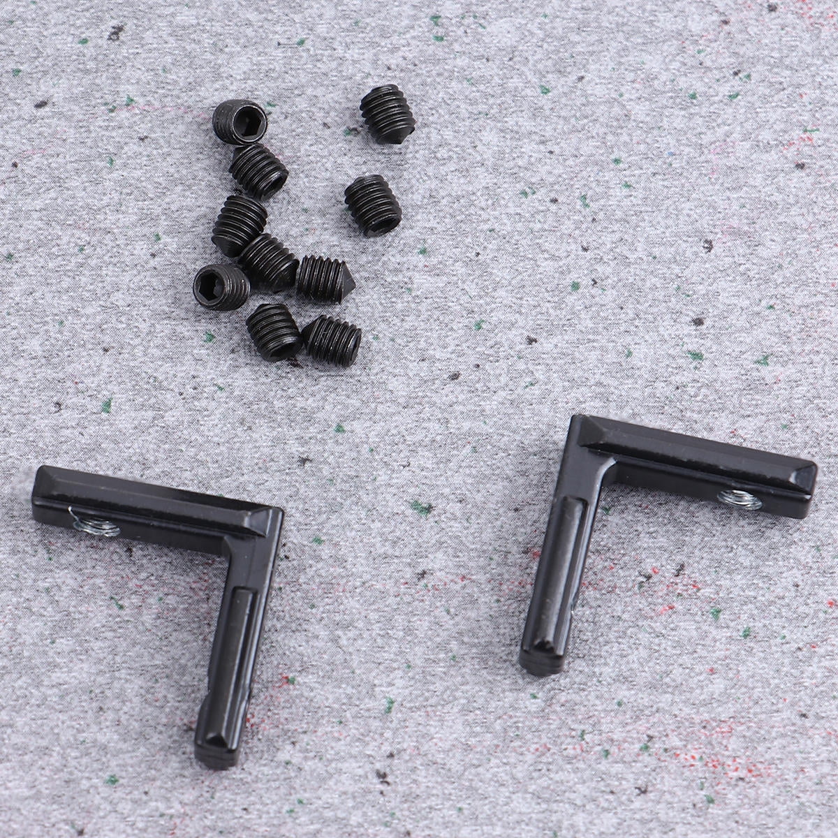 Mobutofu Black 60Pcs L-Shape Connectors and Screw Bolts for Diy ...