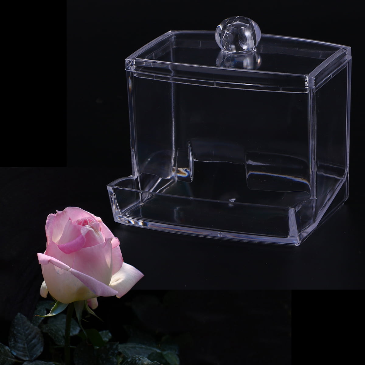 Mobutofu Clear Plastic Storage Dispenser for Makeup Organiser Cotton ...