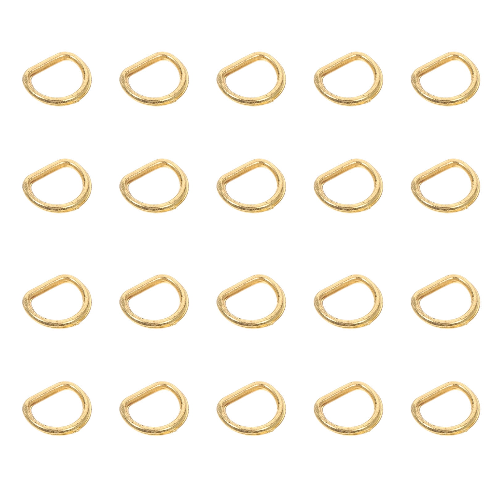 Mobutofu Diy Mini Buttons 100Pcs Golden D Ring Shape For Craft ...