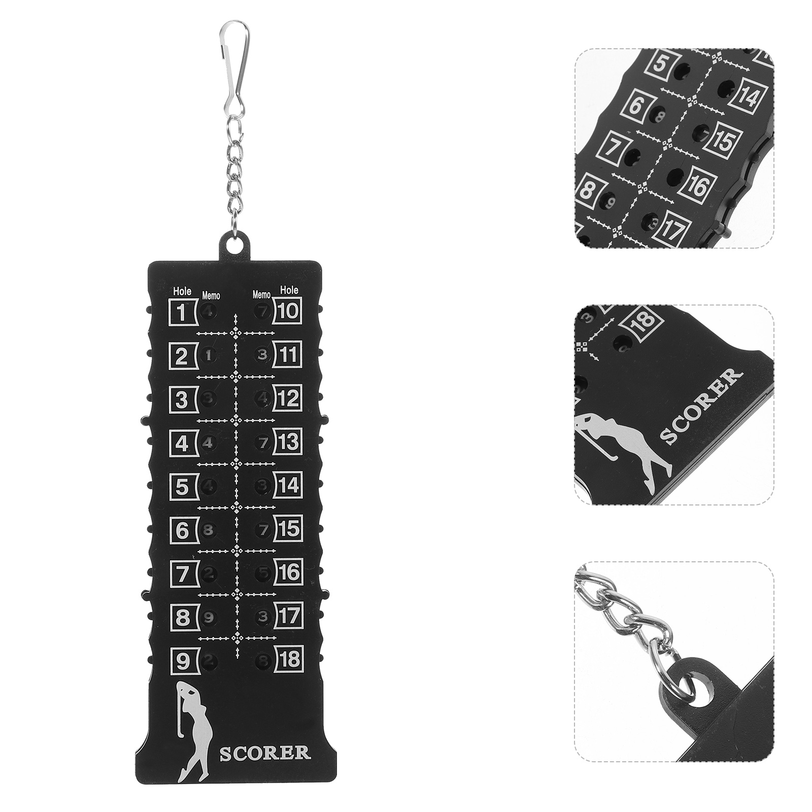 Mobutofu Golf Score Tool 1Pack Black Plastic Metal Rectangular for ...