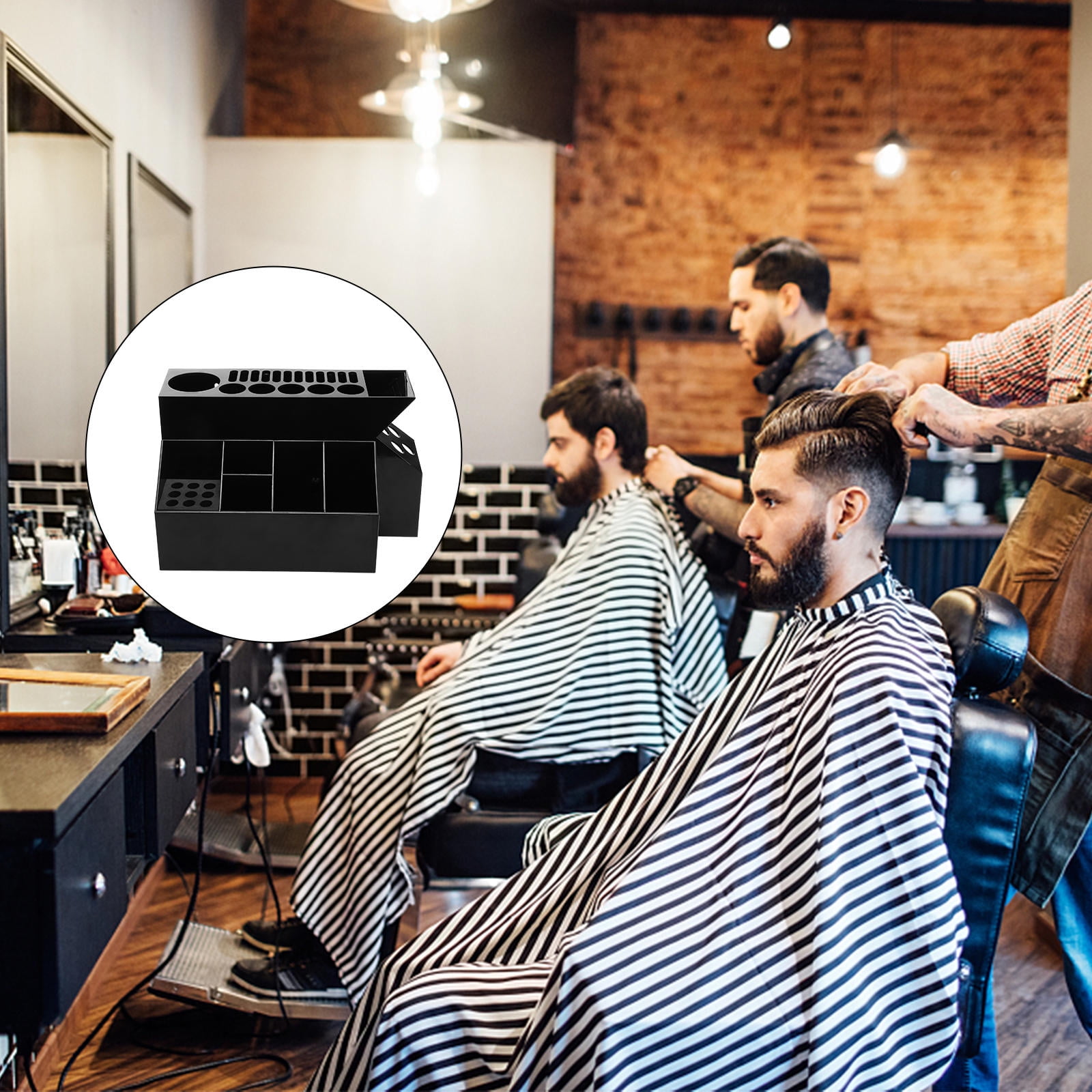 Mobutofu Hair Scissor Comb Holder 1Pack Black For Comb Container For ...