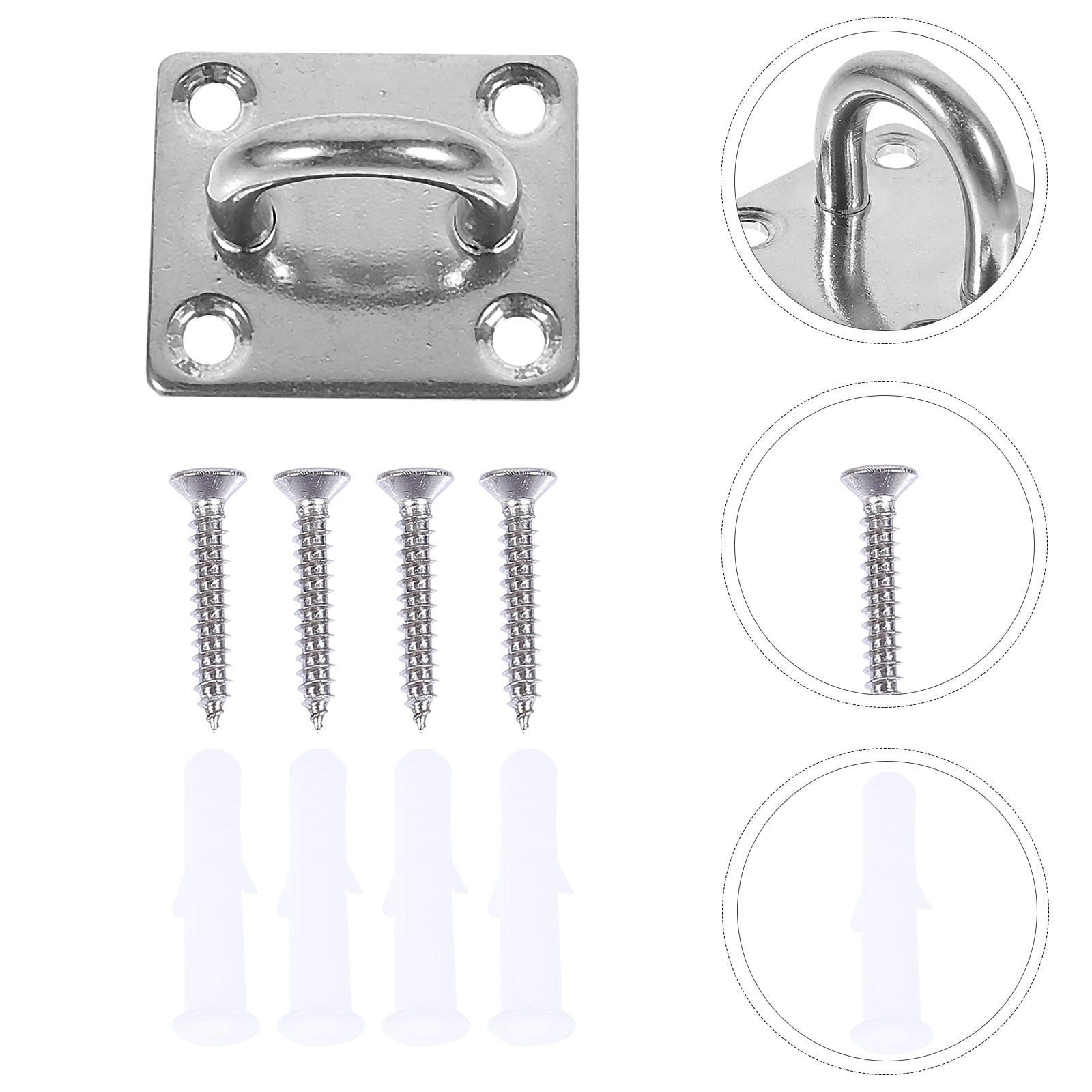 Mobutofu Indoor Ceiling Hook 4Pcs Silver Stainless Steel for Ceiling ...
