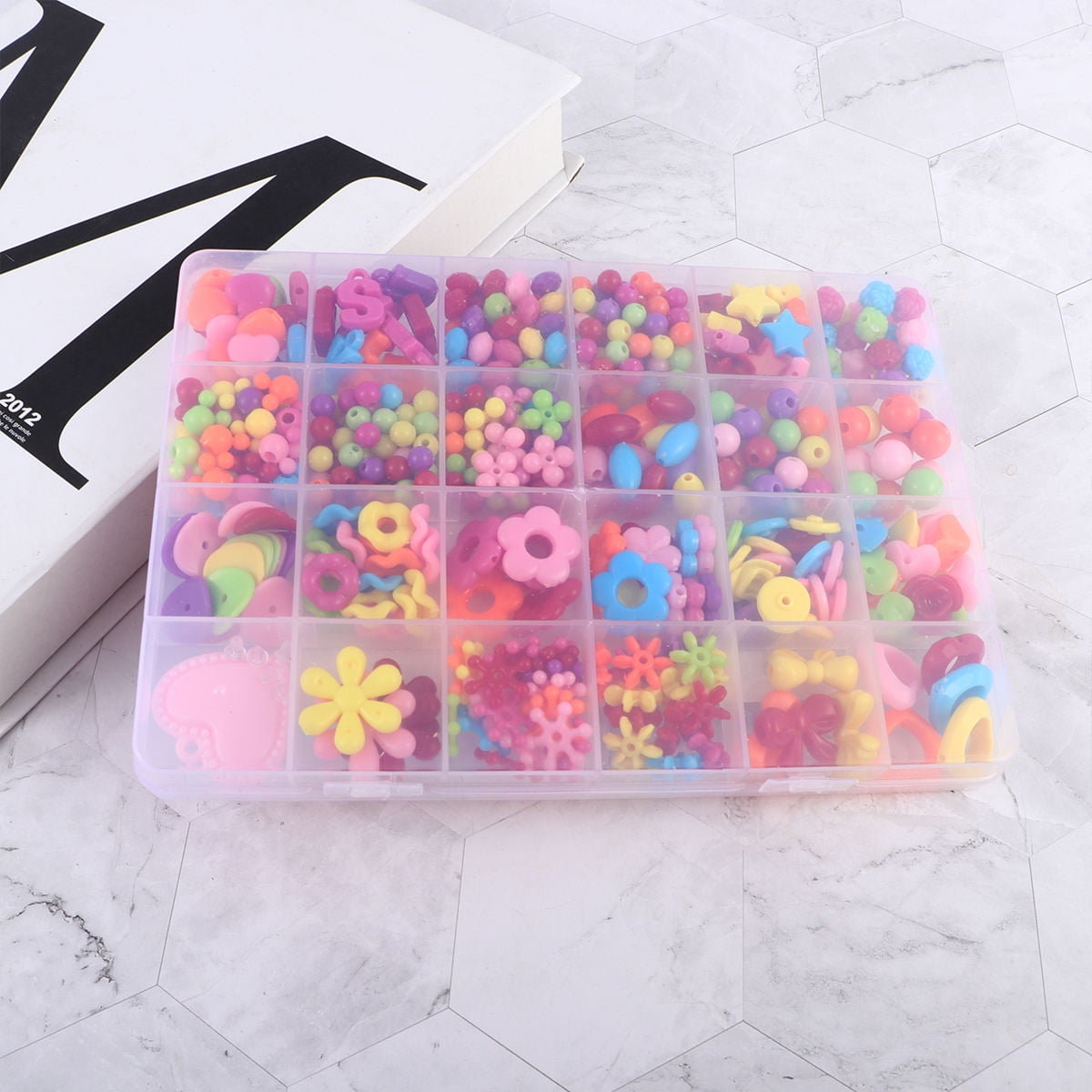 Mobutofu Kids Jewellery Making Kit Diy Loose Beads Toy Assorted Color ...