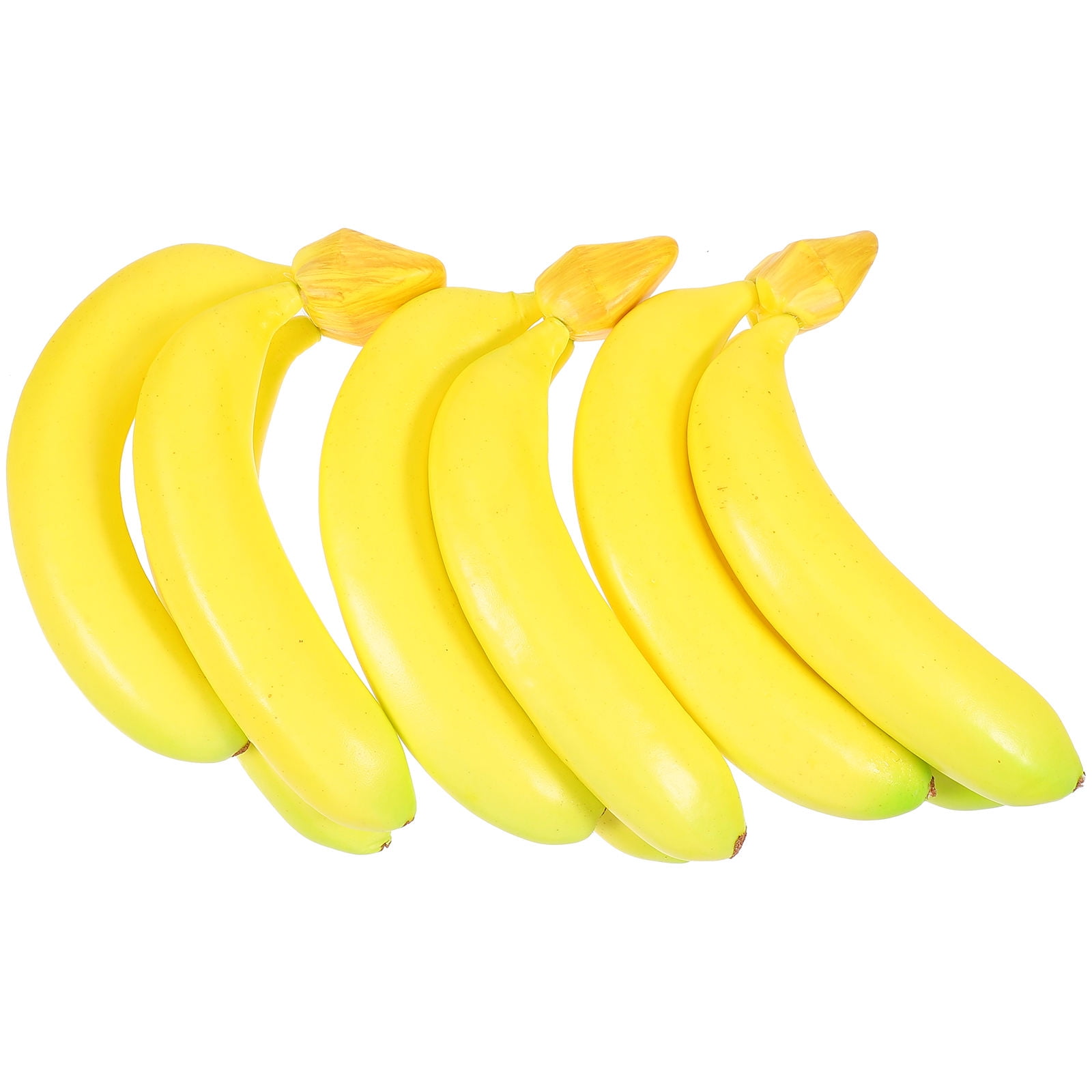 Mobutofu Lifelike Artificial Banana 3Pcs Froth Foam Yellow Curved Fruit ...