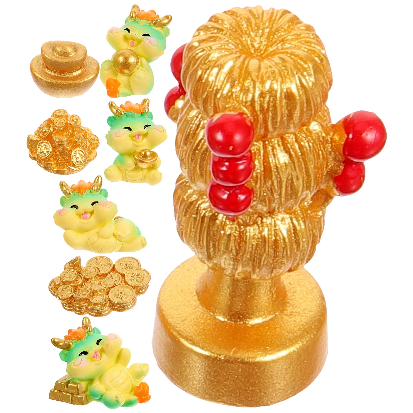 Mobutofu Mini Dragon Decoration 8Pcs Resin Desktop Figurine For Micro ...