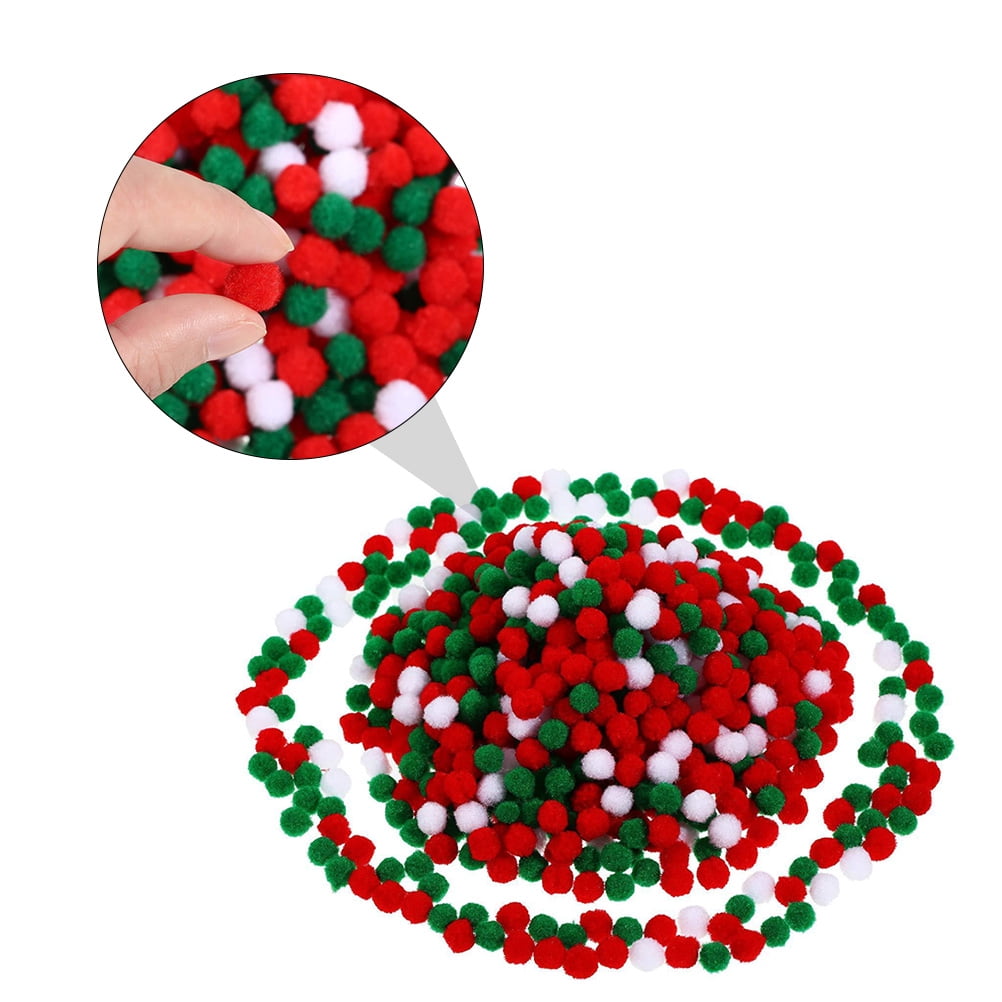 Mobutofu Party Pom Pom Balls Assorted Color Plush 4 Packs Mini Craft ...