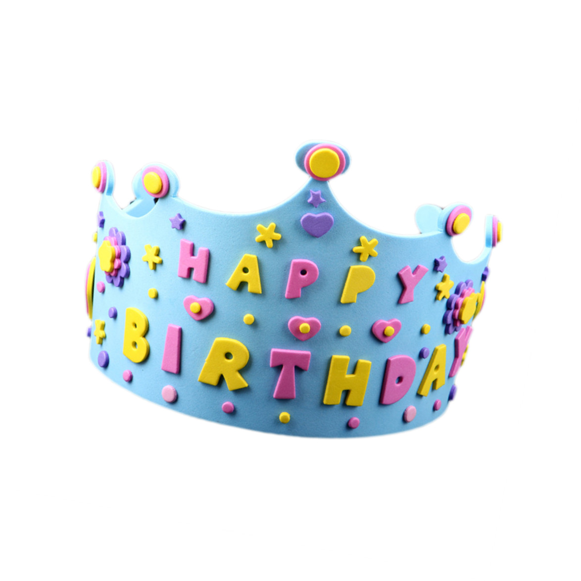 Mobutofu Sky-Blue EVA Birthday Crown Hat 1Set for Kids Party Decoration ...