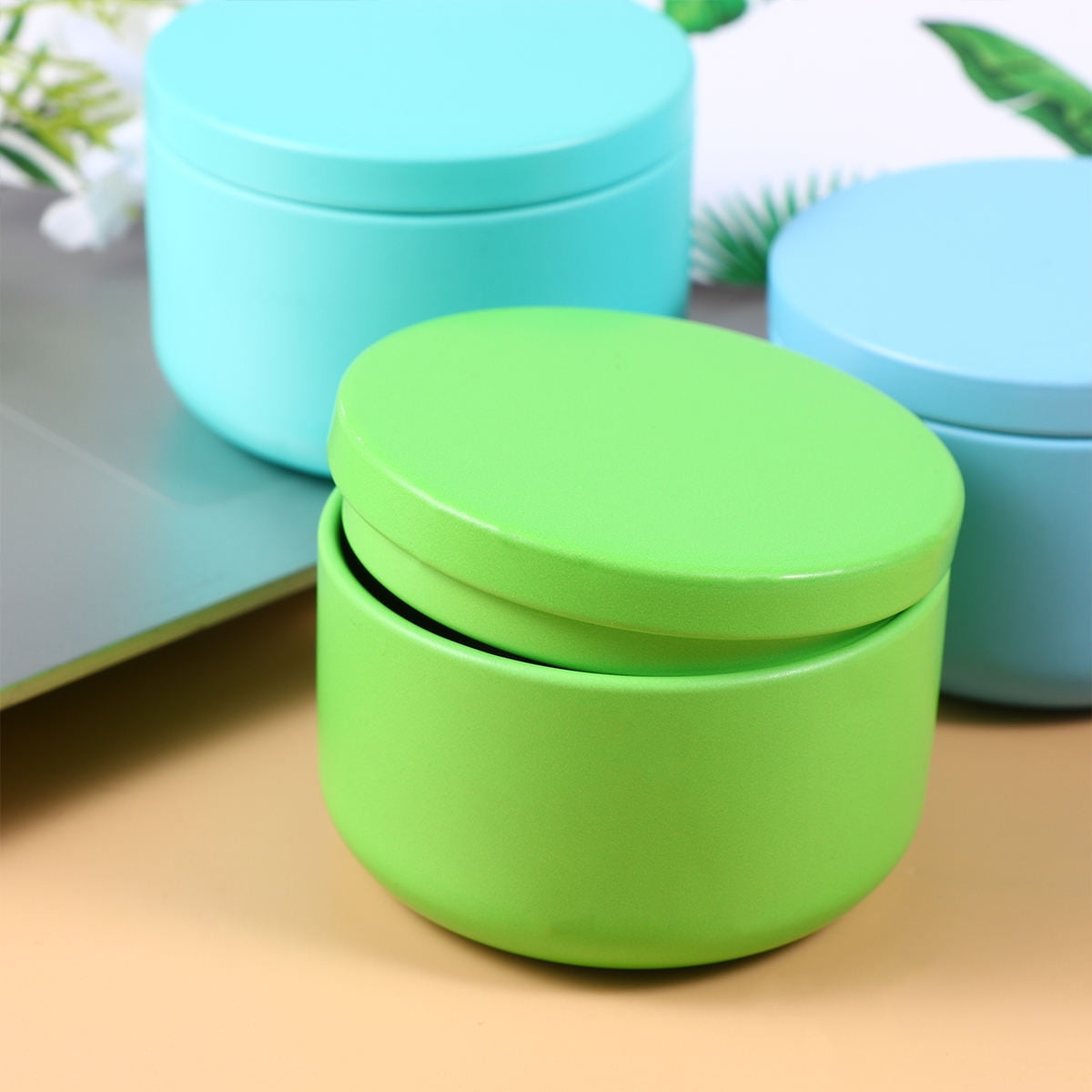 Mobutofu Tinplate Box Small Metal Airtight Food Storage Containers 4Pcs ...