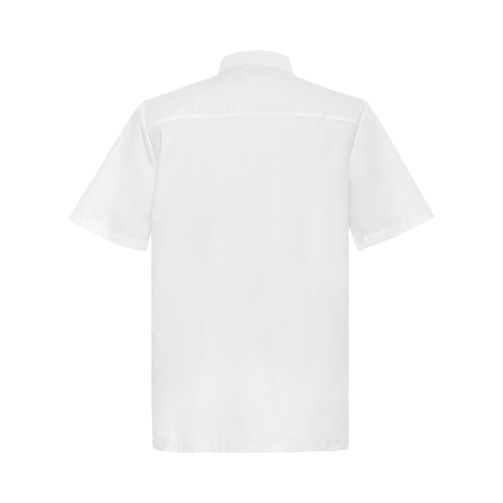 Mobutofu White Unisex Short Sleeve Chef Shirt Men Women Soil Release 2 ...