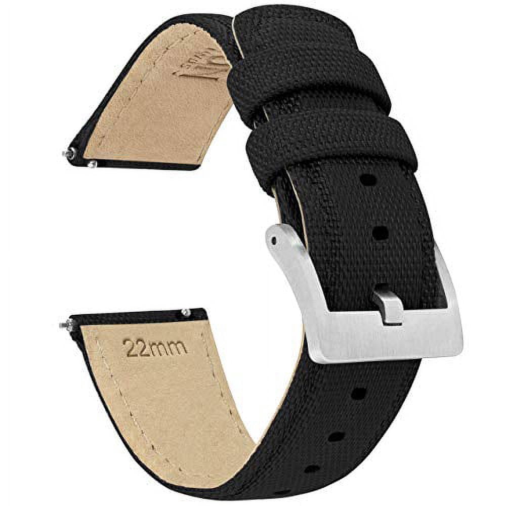 Mobvoi TicWatch | Sailcloth Quick Release | Black by Barton Watch Bands ...