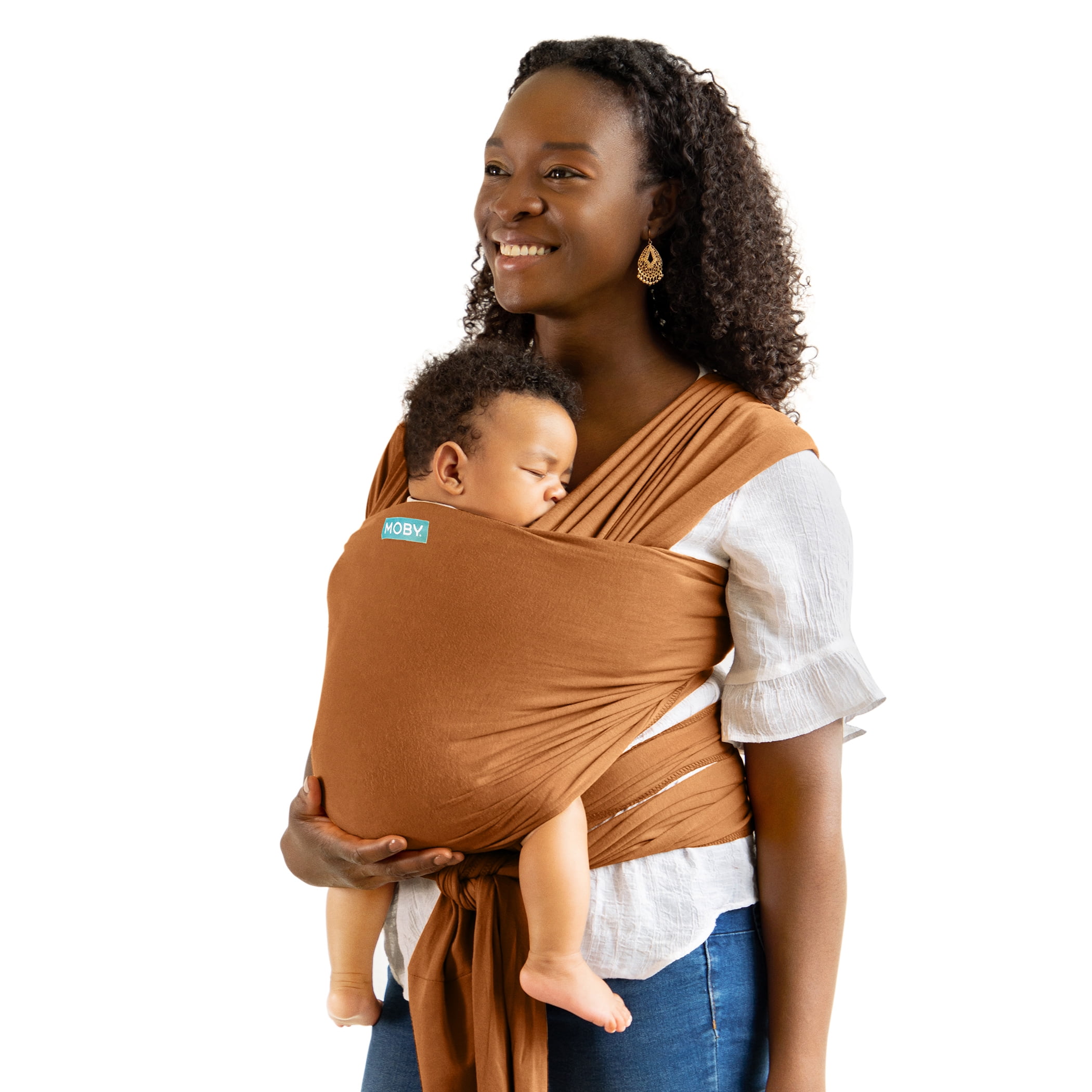Moby Wrap Evolution Baby Wrap Carrier in Caramel - Walmart.com