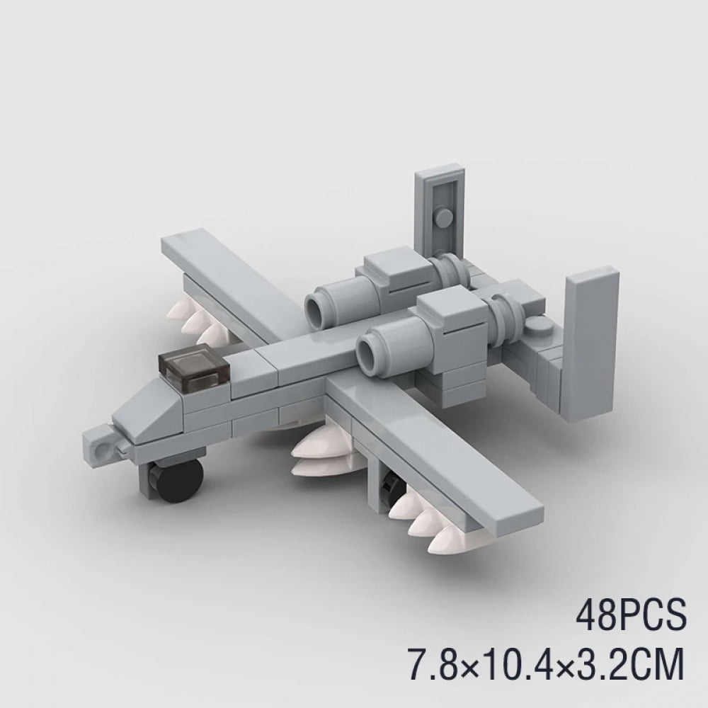 Moc A-10 Fighter Aircraft Plane Military Building Blocks Thunderbolt II ...