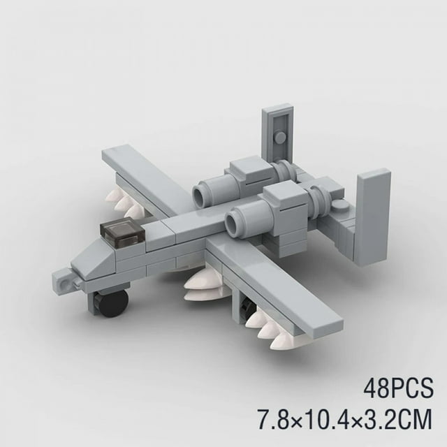 Moc A-10 Fighter Aircraft Plane Military Building Blocks Thunderbolt II ...