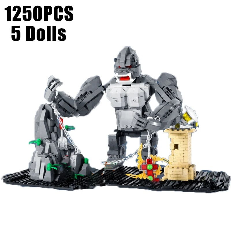 Moc Creative Gorilla vs. Monster Building Blocks King Kong Gorilla ...