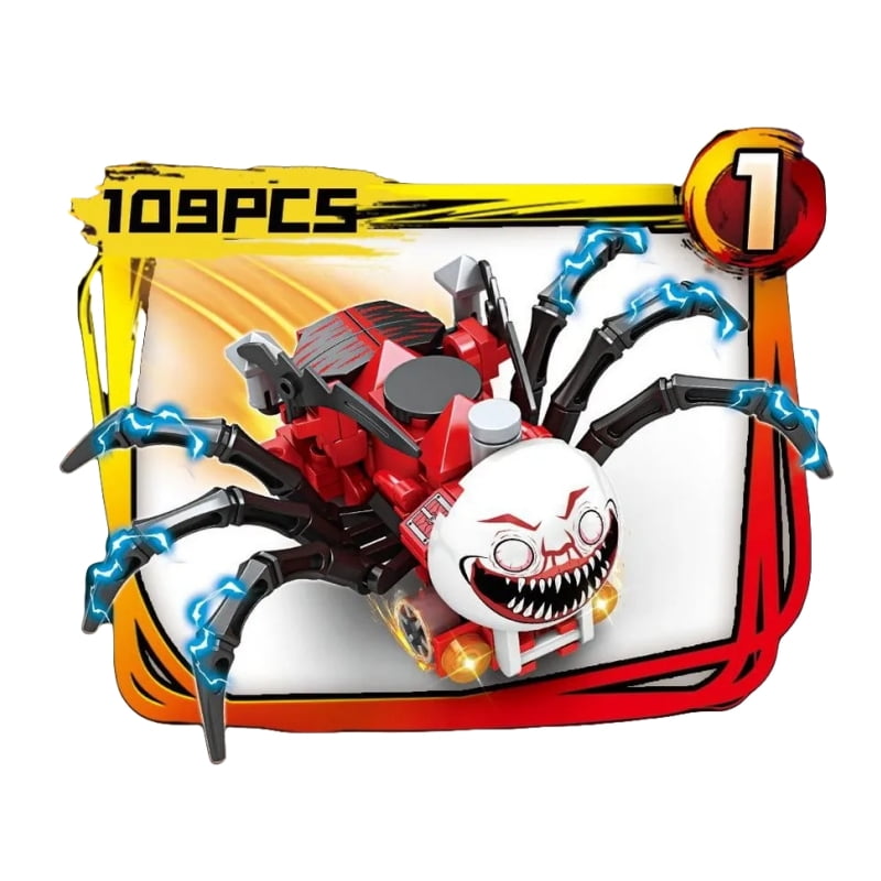 Moc Horrors Steam Trains Choo-Choo Charles Spider Train Cartoon Monster ...