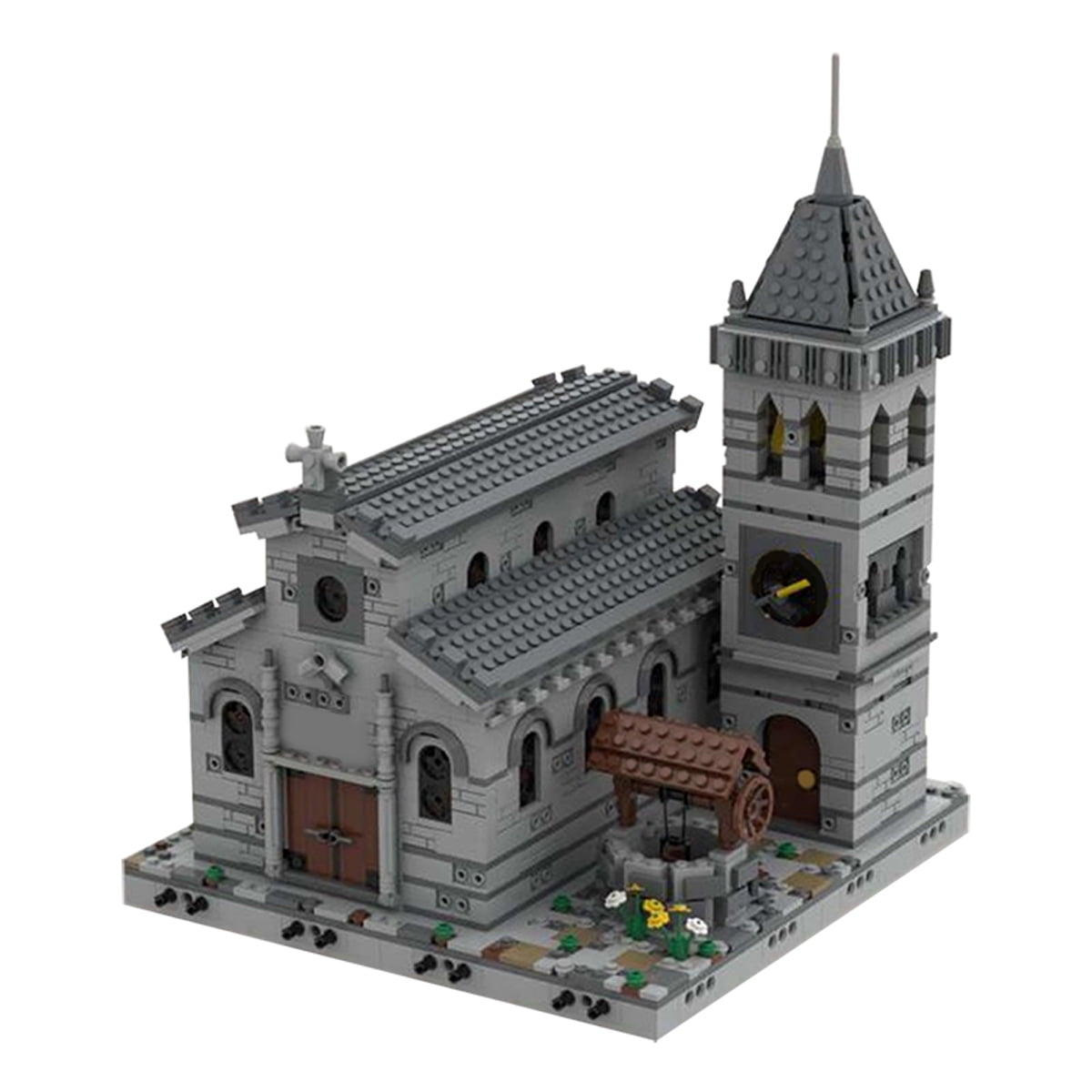 Moc Medieval Church Building Blocks Kit Retro City Architecture Castle ...