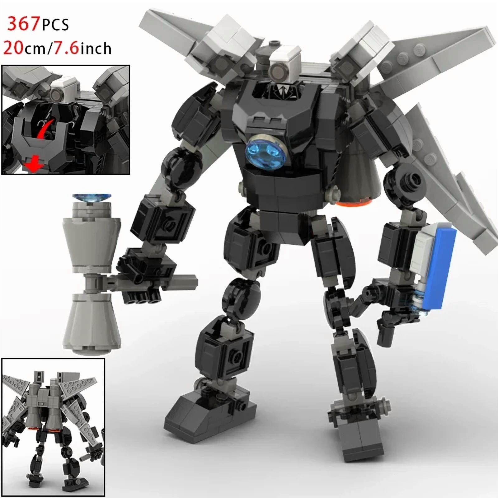 Moc Skibidi Toilet Action Figures Model builing Blocks Camerman Titan ...