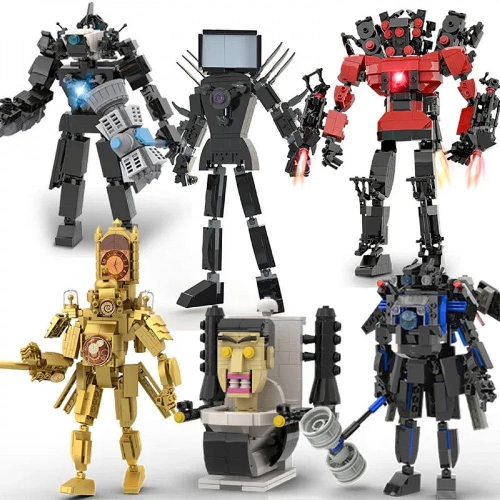 Moc Skibidi Toilet Action Figures Model builing Blocks Camerman Titan ...