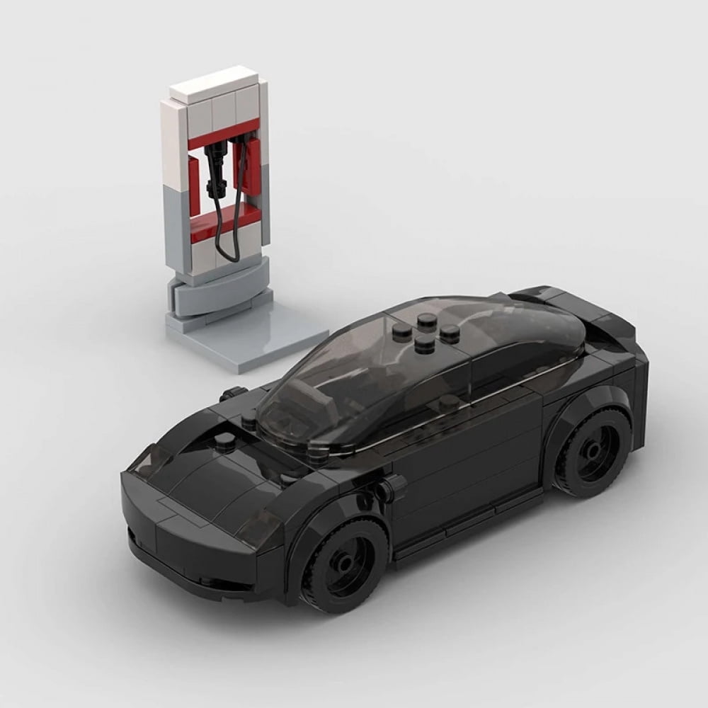 Moc Speed Champions Tesla Racer Cars City Sports Vehicle Building ...