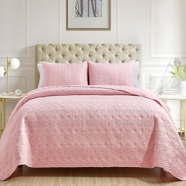 Mocaletto Luxury 3 Piece King Size Quilts, Elegant&Reversible Quilt Set ...