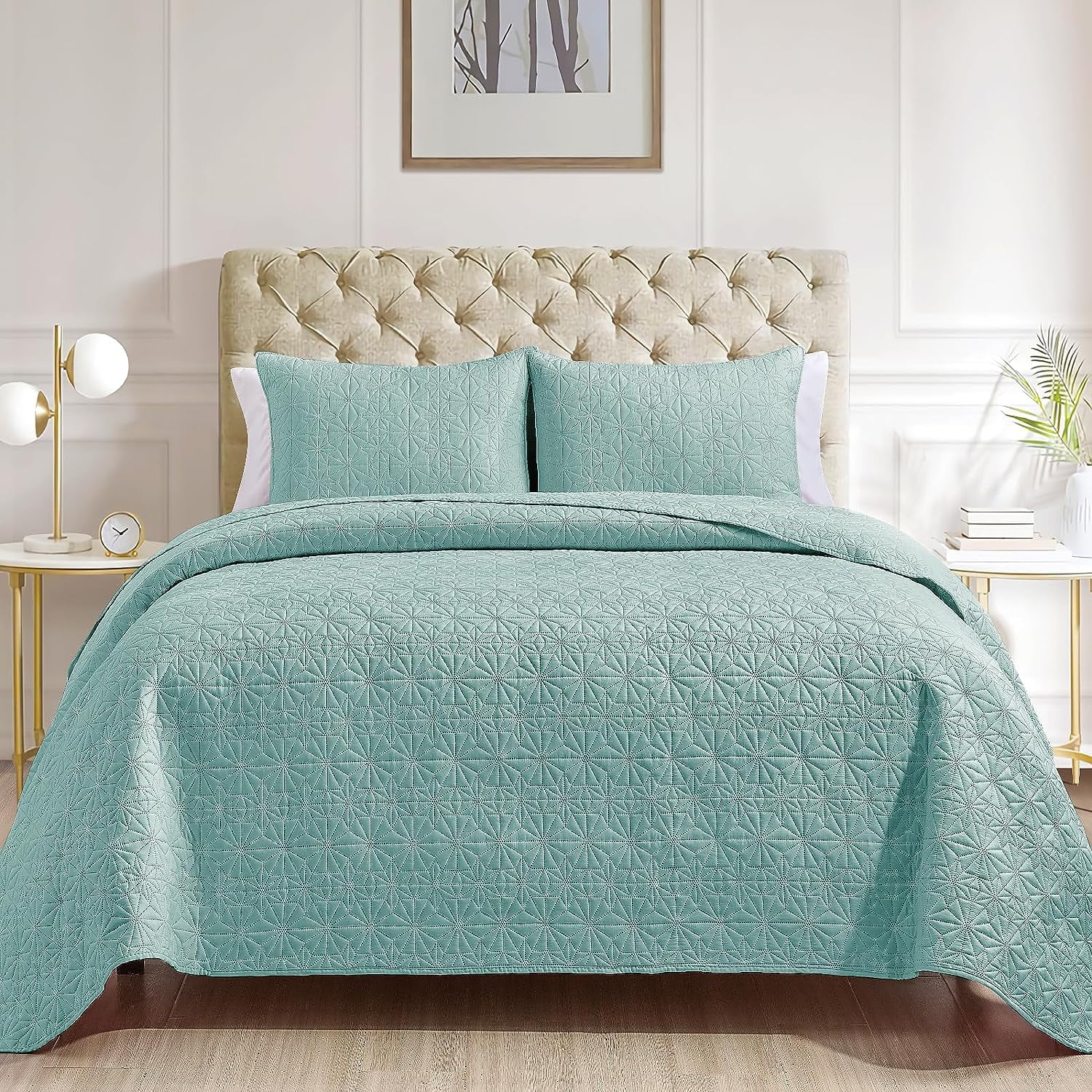 Mocaletto Luxury 3 Piece Queen Size Quilt Sets, Elegant&Reversible ...