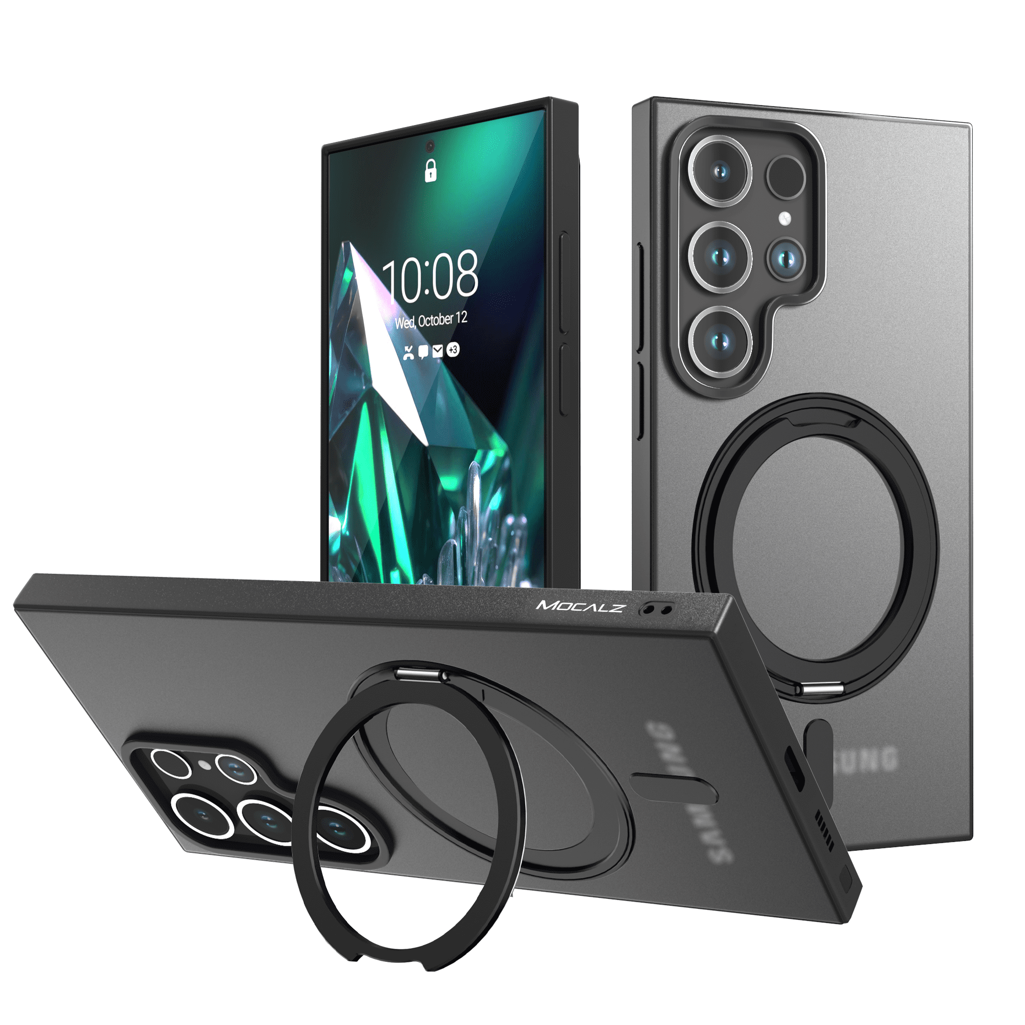 Mocalz Protector Series III Black Cell Phone Case with Built-in Grip ...