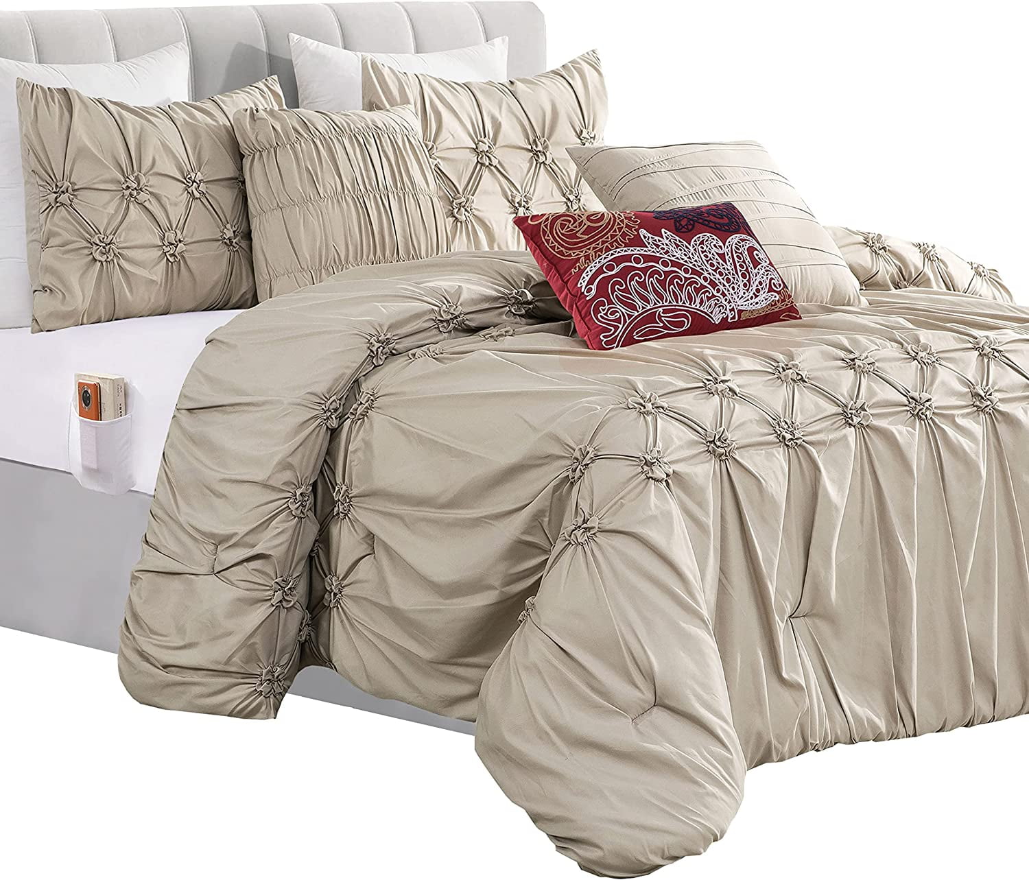 Mocassi 12-Piece Comforter Set, Ella Bedding Collection includes 6 ...