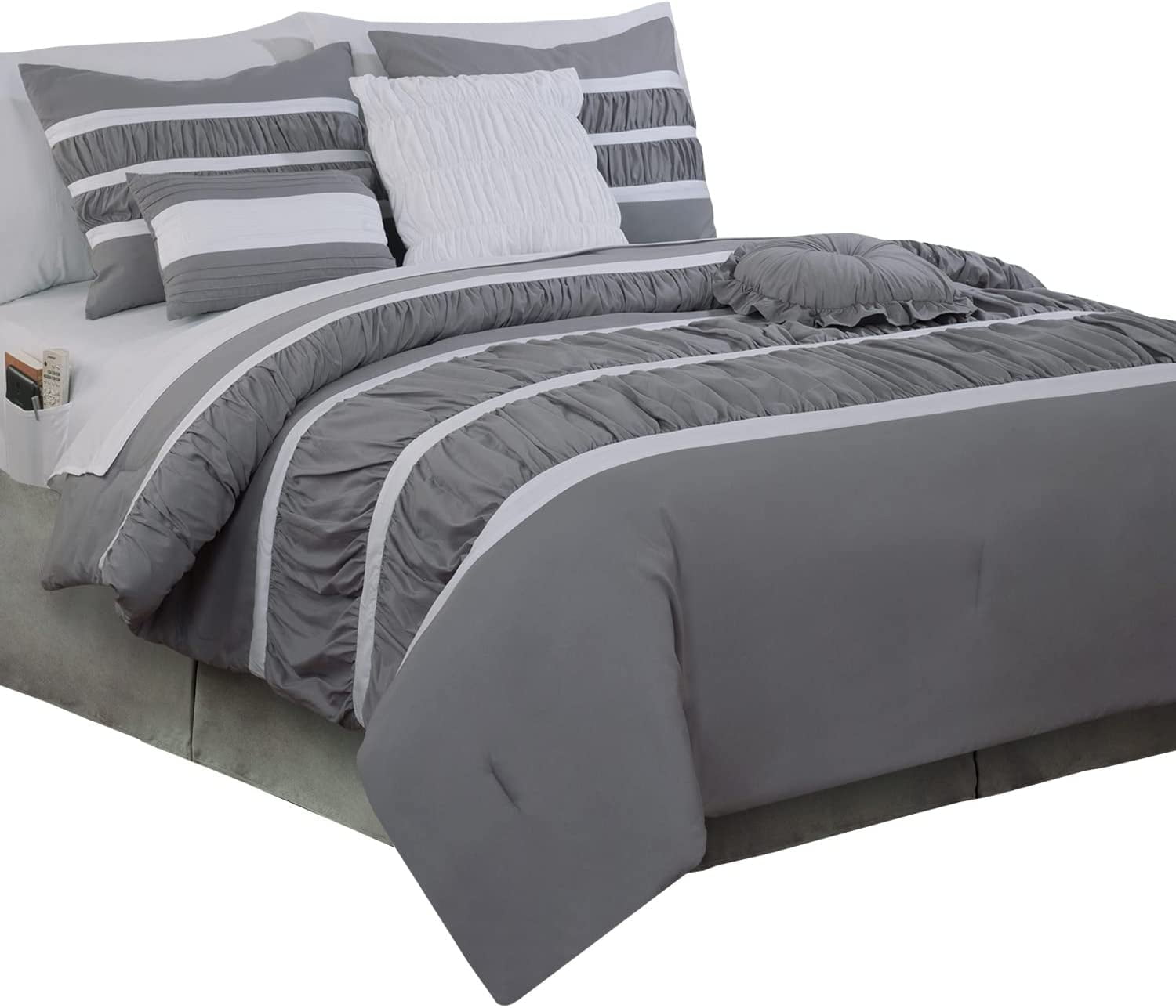 Mocassi 12-Piece Comforter Set, Isabella Bedding Collection includes 6 ...