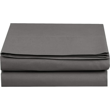 Flat Bottom Sheet Premium 1500 WrinkleQueen Burgundy - Walmart.com