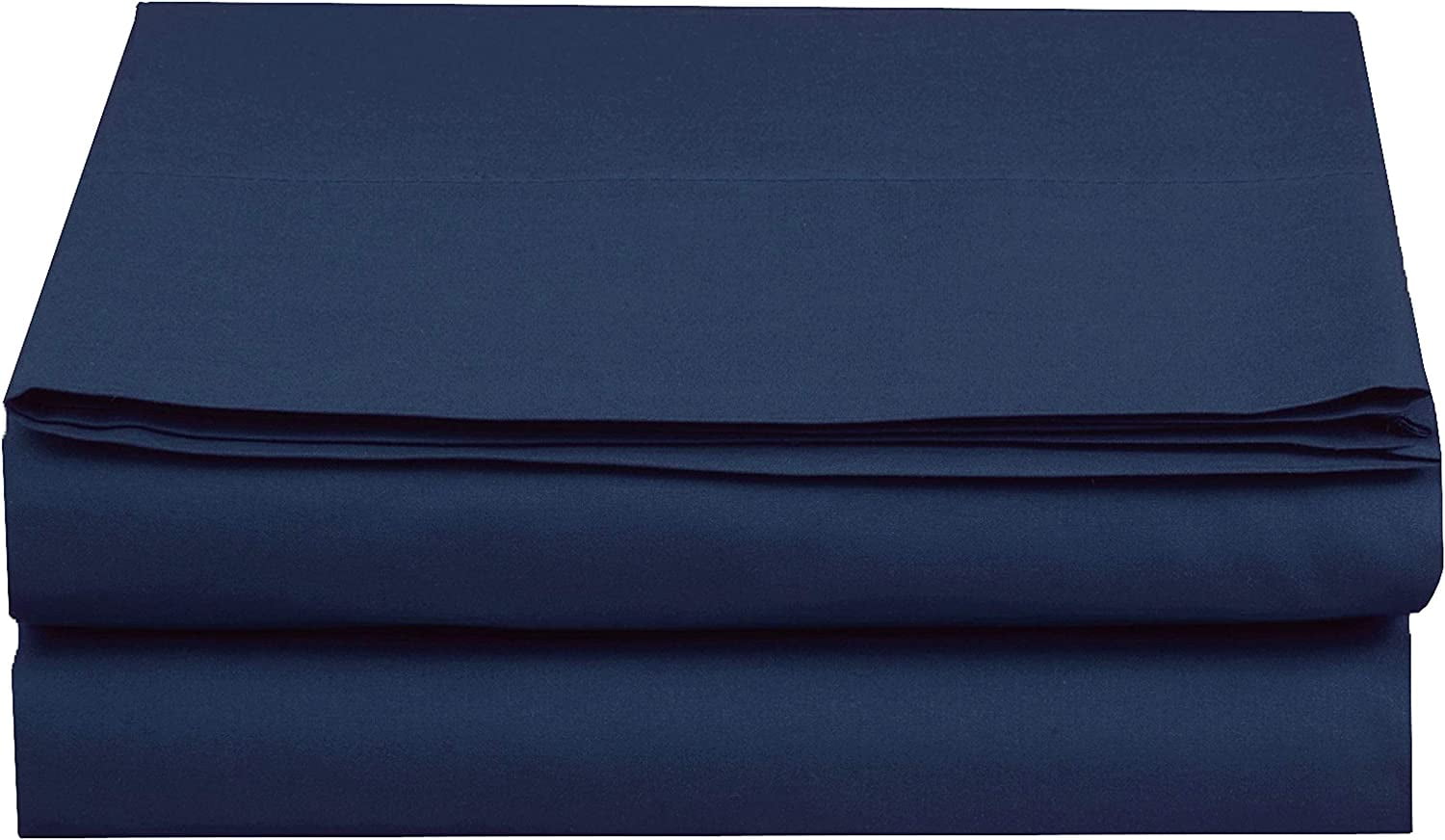 Mocassi 1500 Thread Count 2 Pieces Pack Flat Sheet,Twin , Navy (Set of ...