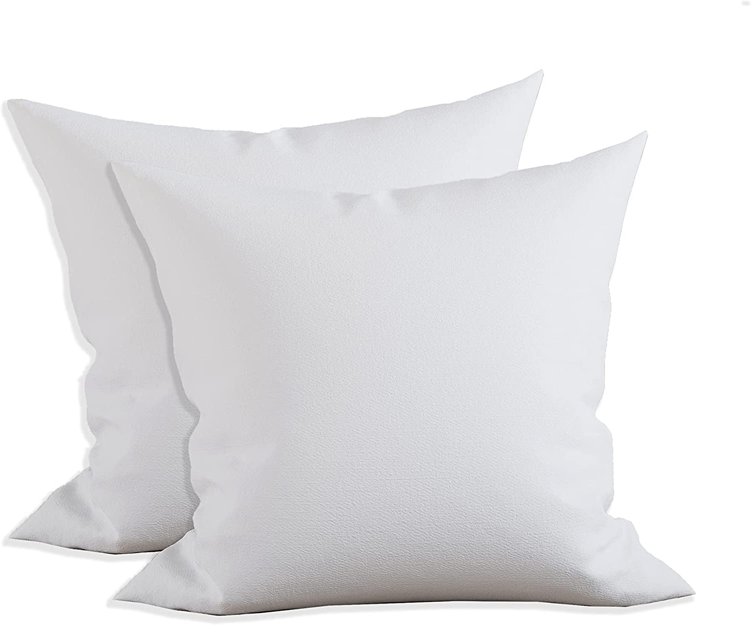 2-PACK Pillow Inserts 16 x 16 inch - Poly-Cotton Shell with Siliconized ...