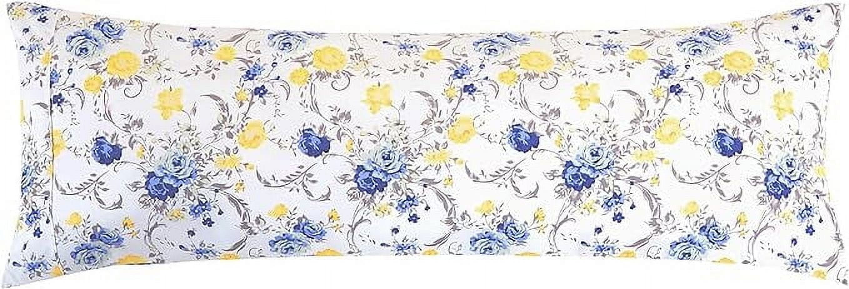 Mocassi 2 Floral Pint Pillowcases Set - 1500 Thread Microfiber 2-Piece ...