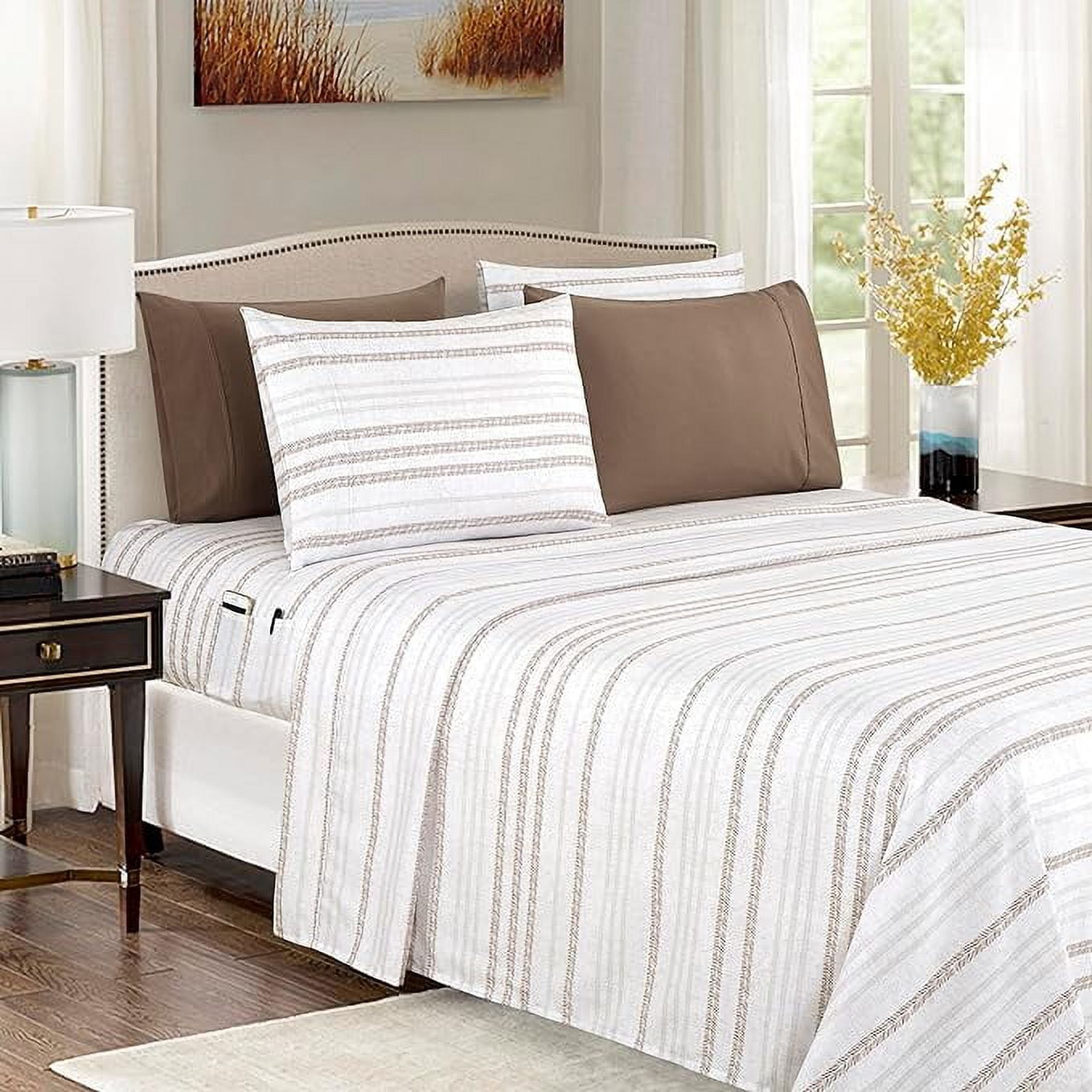 Mocassi 6-Piece Sheet Set - 1500 Series Hotel Quality Microfiber - Deep ...