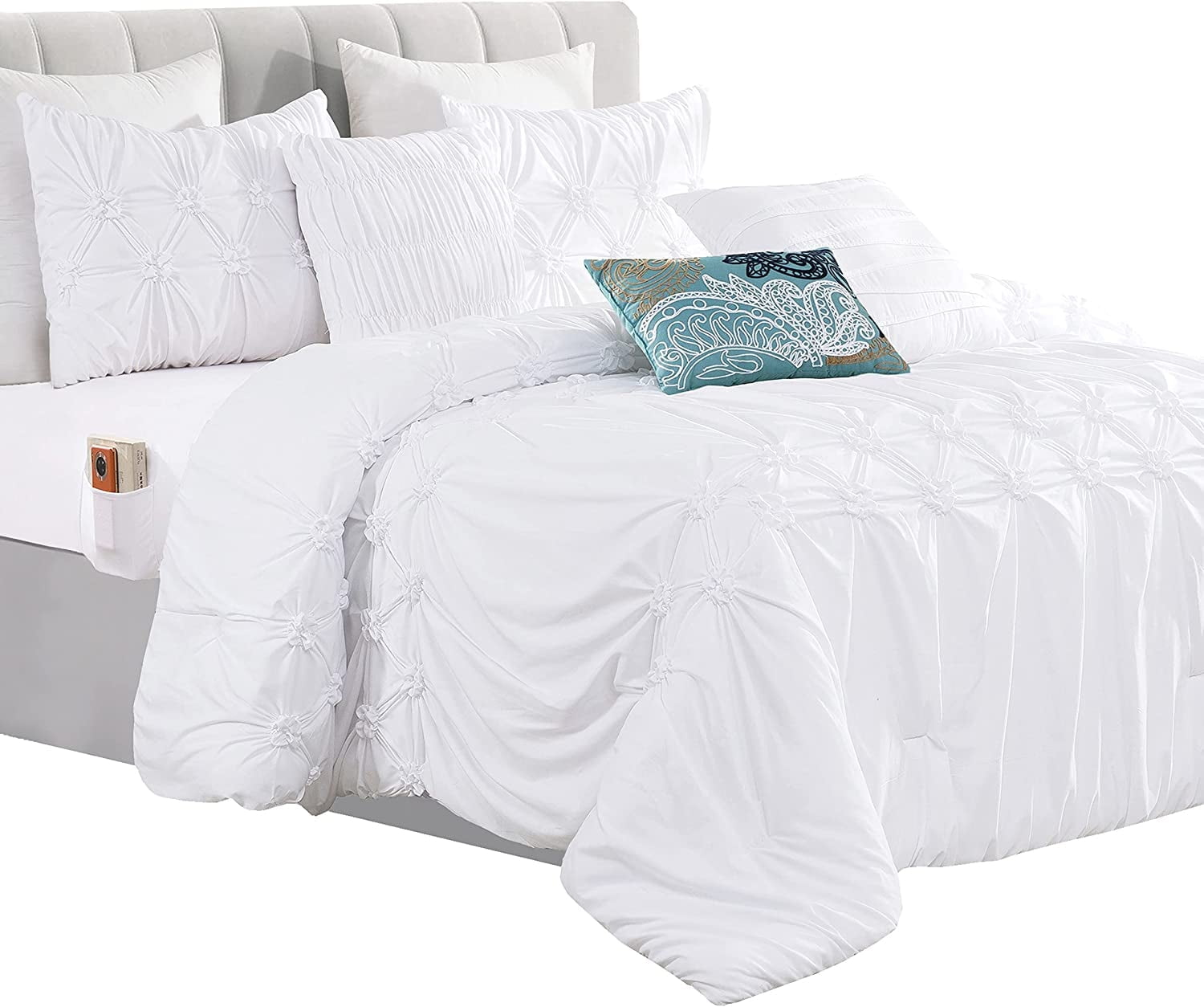Mocassi - Ella Bedding Collection, 12PC Comforter Set with Matching ...