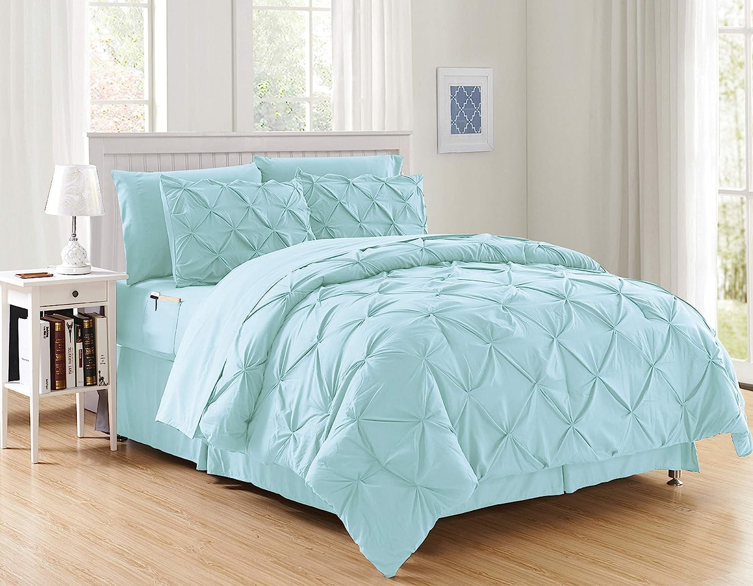 Mocassi Luxury 8-Piece Pinch Pleated Comforter Set - Soft and Cozy ...