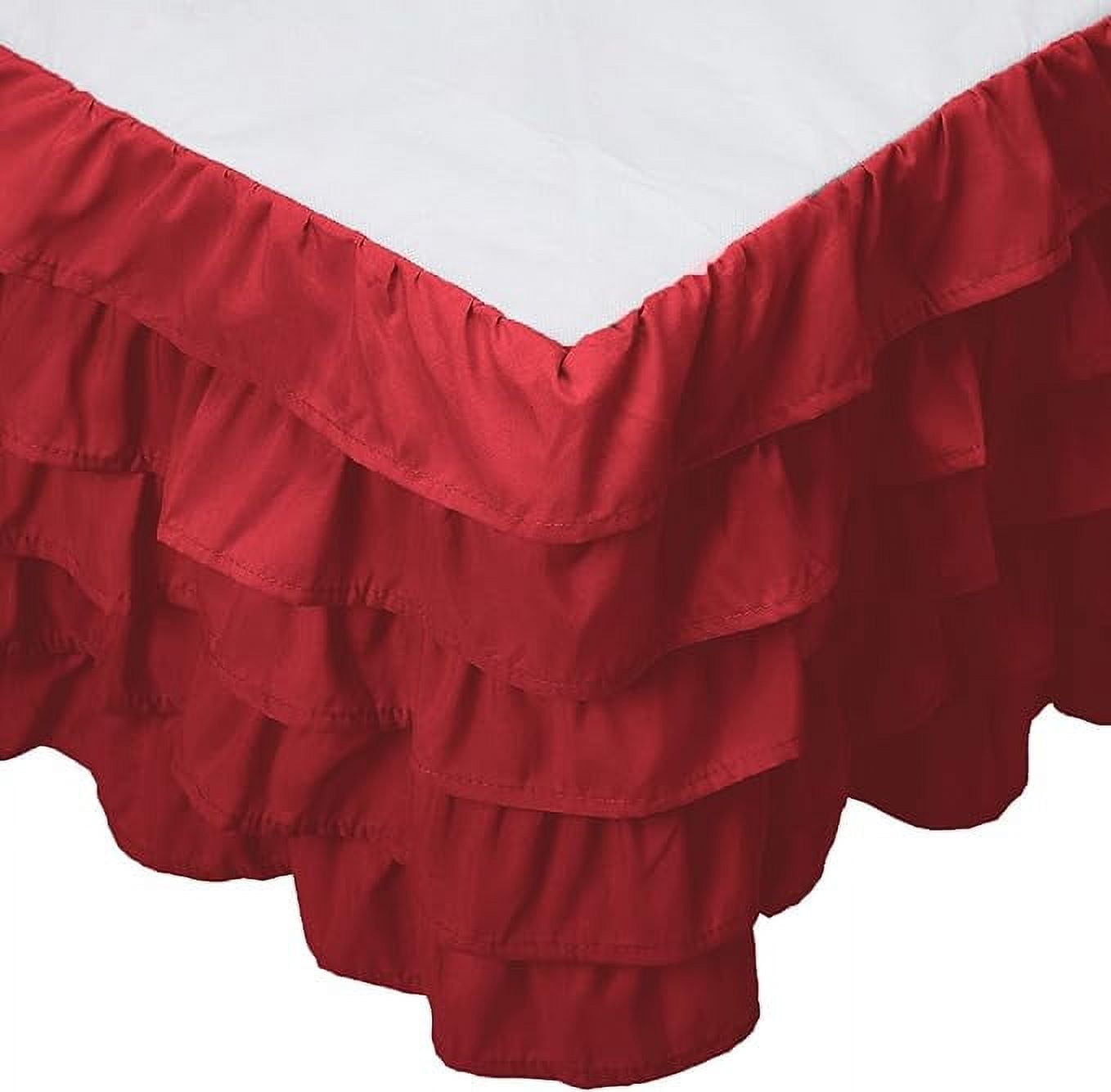Mocassi Multi-Ruffle Bed Skirt, Wrinkle and Stain Resistant, 1500 ...