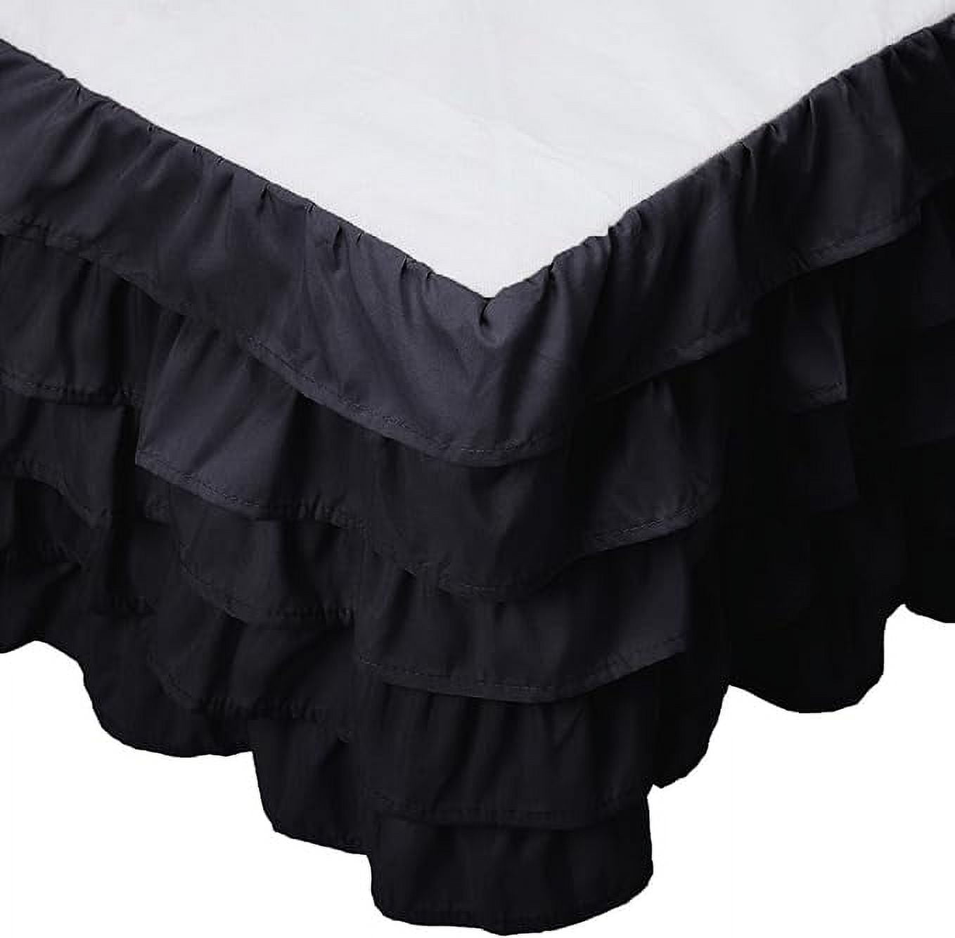 Mocassi Multi-Ruffle Bed Skirt, Wrinkle and Stain Resistant, 1500 ...