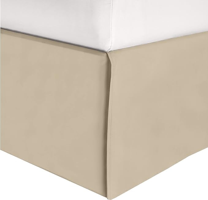 Mocassi Solid Bed Skirt 1-Piece, 1500 Thread Count Quality, Minimalist ...
