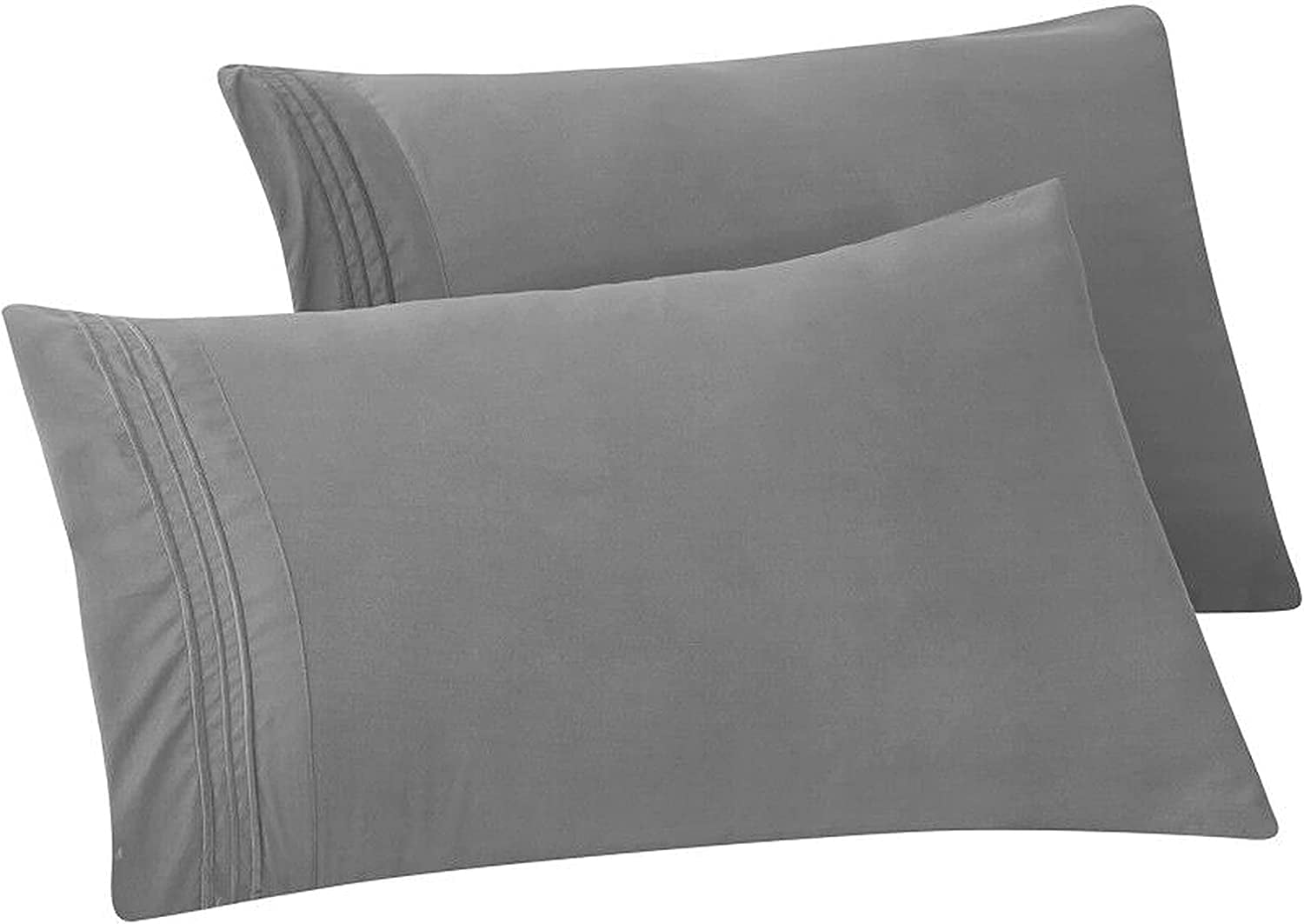 Mocassi Solid Pillowcases 1500 Thread Count Egyptian Quality,Easy Slip ...