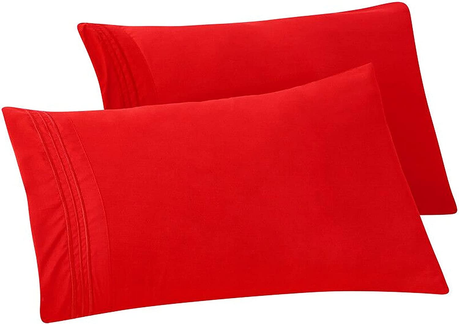 Mocassi Solid Pillowcases 1500 Thread Count Egyptian Quality,Easy Slip ...
