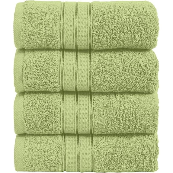 Mocassi Turkish Cotton Hand Towel Set, 4-Pack, 16" x 28", Highly ...