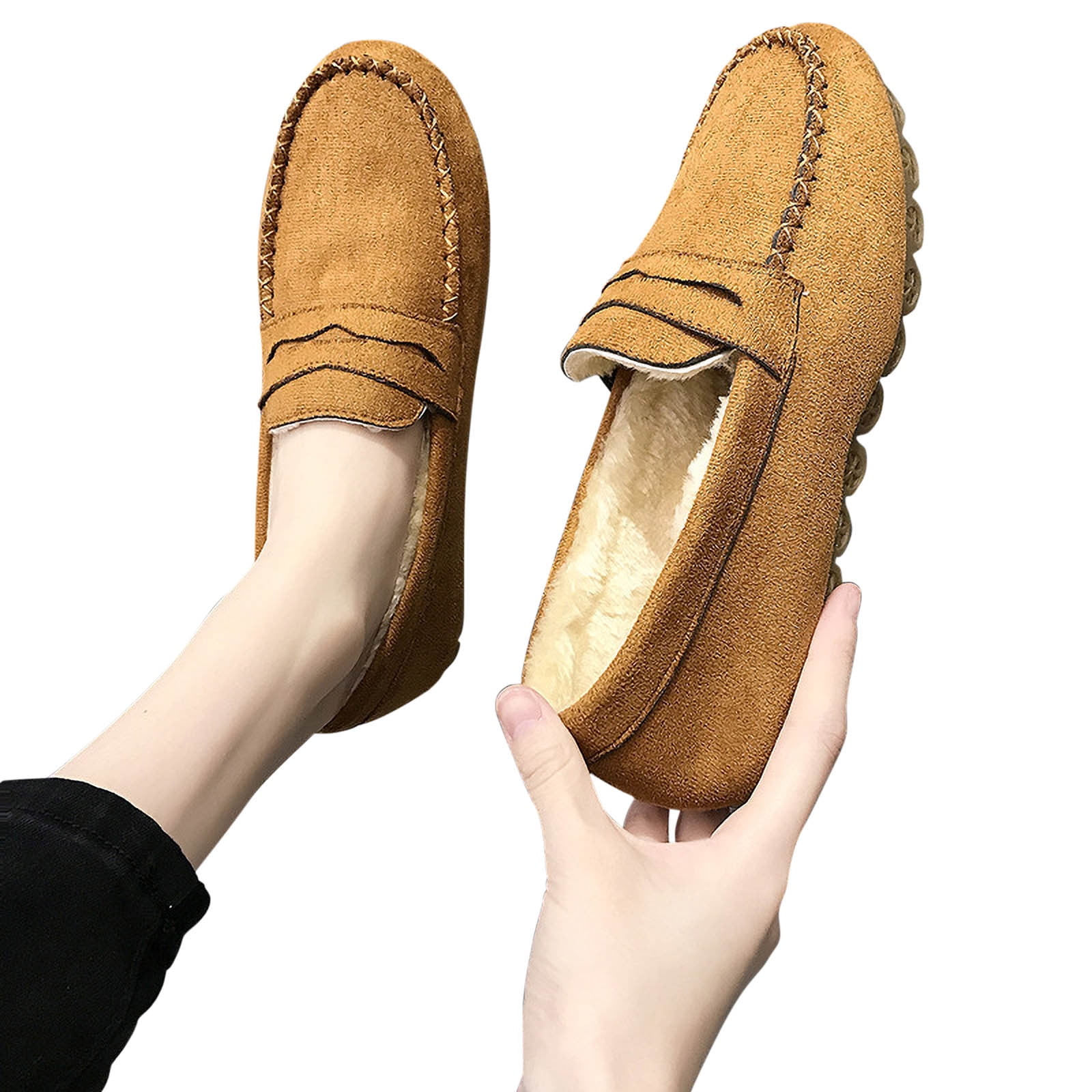 Moccasins for Women House Slippers Indoor Outdoor Plush Women Bedroom ...