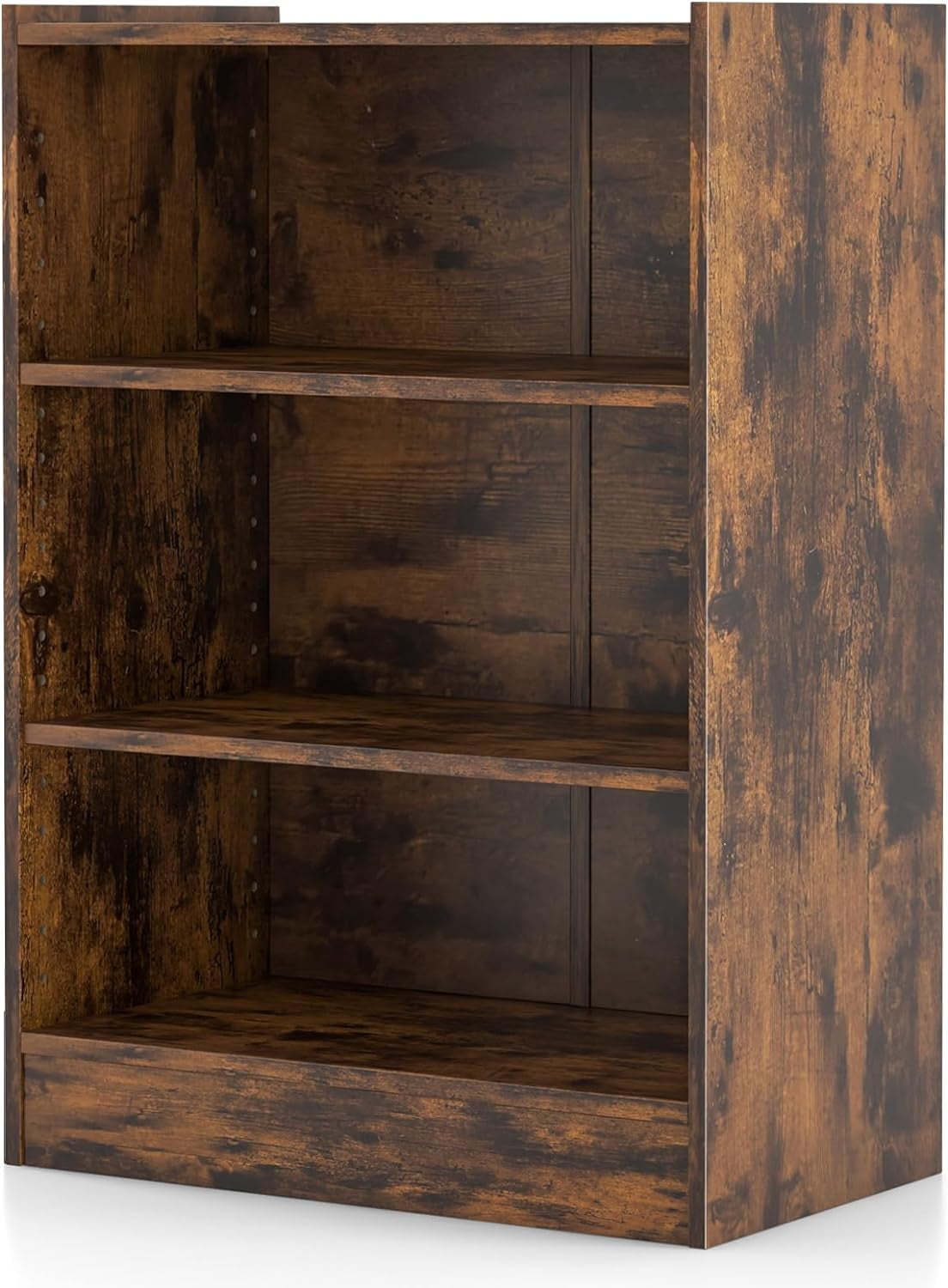 Moccha 3-Tier Bookshelf, Modern 3 Cube Bookcase with Adjustable Shelves ...