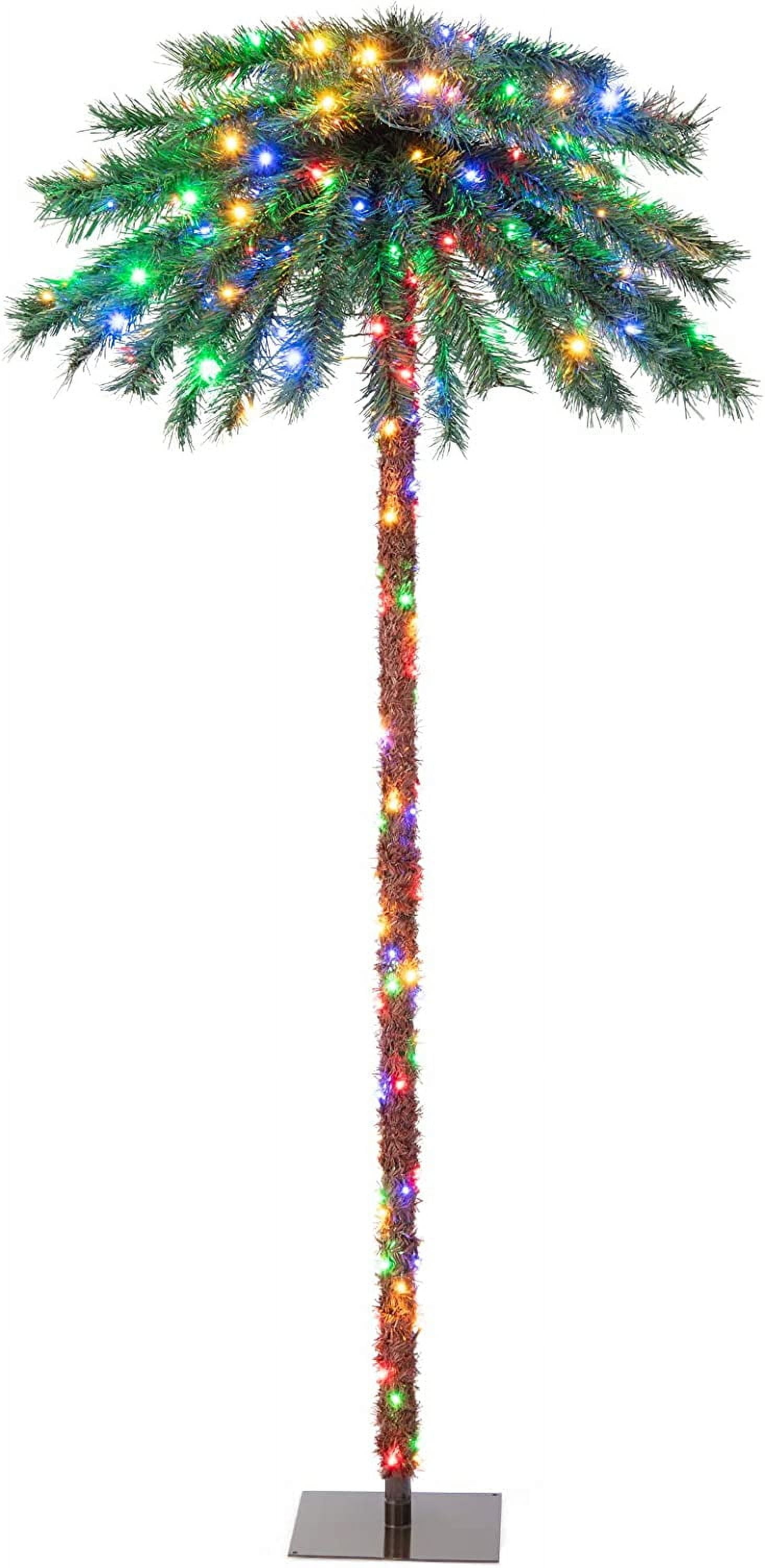 Moccha 6FT Palm Tree Christmas Tree, Christmas Palm Tree with 210 LED ...
