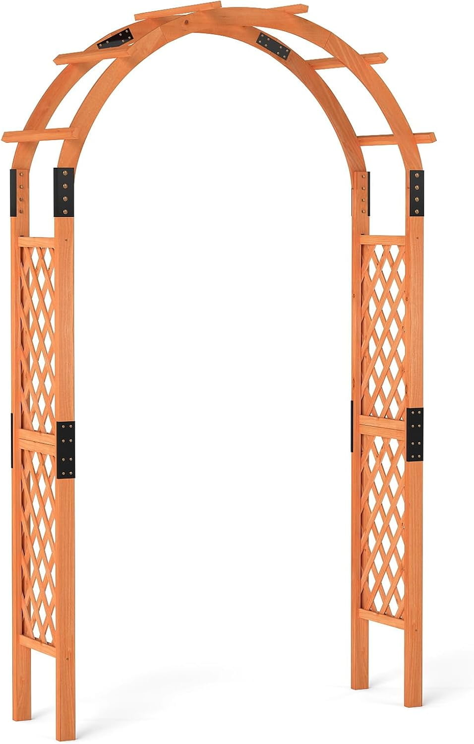 Moccha 7.7 FT Garden Arbor, 93" Wood Arbor Trellis for Climbing , Rose ...