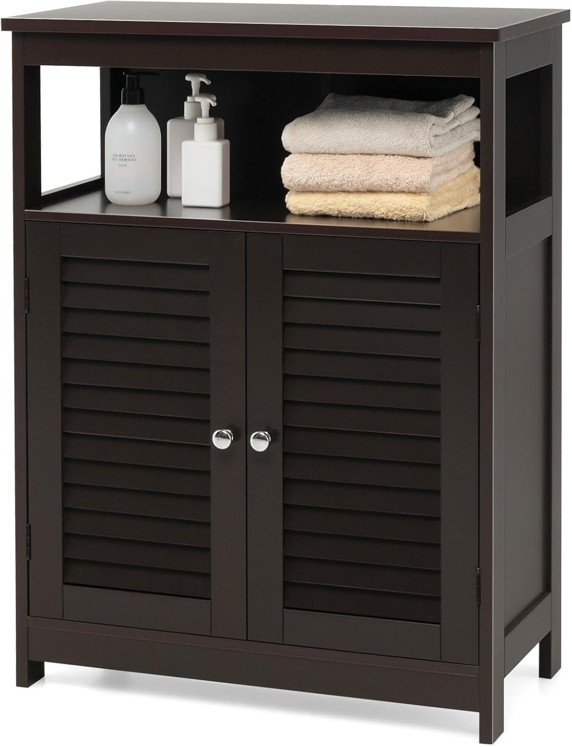 Moccha Bathroom Storage Cabinet, Modern Freestanding Storage Organizer ...