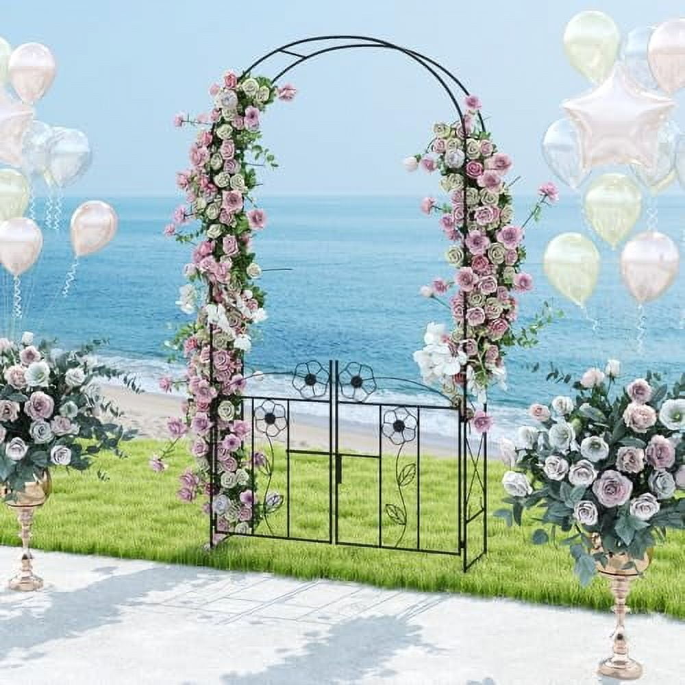 Moccha Garden Arbor, 90" Metal Arbor Trellis for Climbing Plants, Rose, Ivy, Outdoor Archway ...
