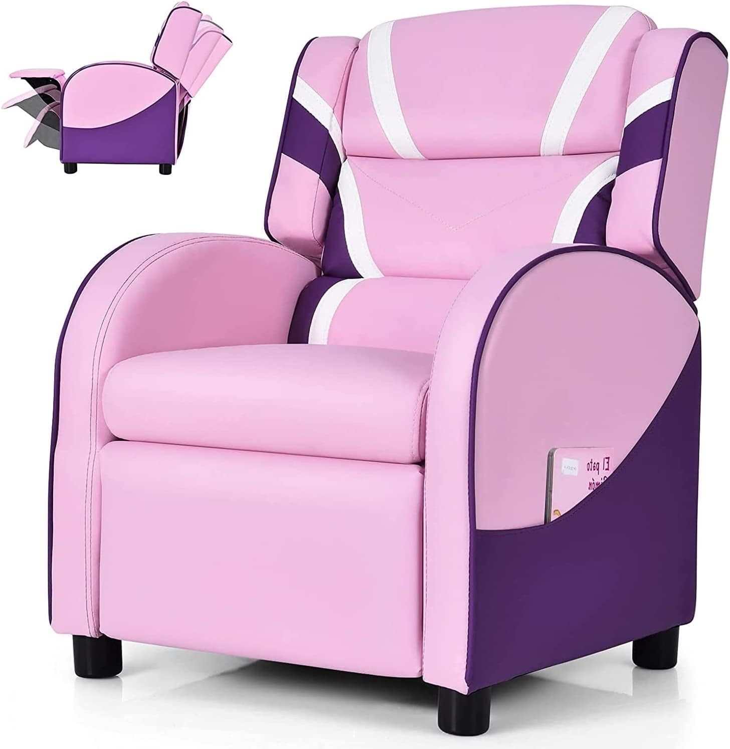 Moccha Kids Recliner Chair with Side Pockets for Boys and Girls Room ...